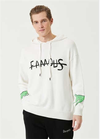 Qollanchi Erkek Famous Beyaz Kapüşonlu Sweatshirt S EU Qollanchi Erkek Famous Beyaz Kapüşonlu Sweatshirt S EU