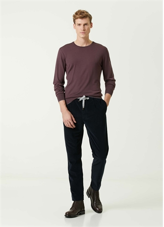 Beymen Collection Erkek Lacivert Beli Kordonlu Kadife Pantolon 46 IT