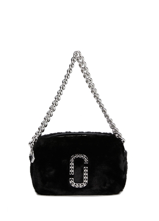 Marc Jacobs (The) Kadın Plush Snapshot Siyah Çapraz Peluş Çanta EU