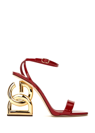 Dolce&gabbana Kadın Kırmızı Logolu Topuklu Rugan Sandalet 39 Eu Dolce&gabbana Kadın Kırmızı Logolu Topuklu Rugan Sandalet 39 Eu