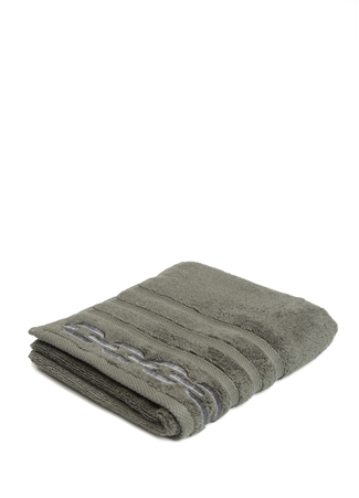 Serenk Yeşil Zincir Detaylı Havlu Çok Renkli