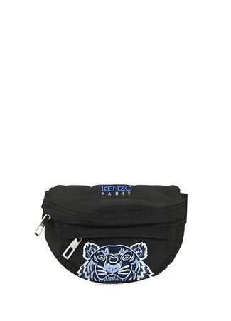 Kenzo Kadın Siyah Kaplan Nakışlı Bel Çantası EU
