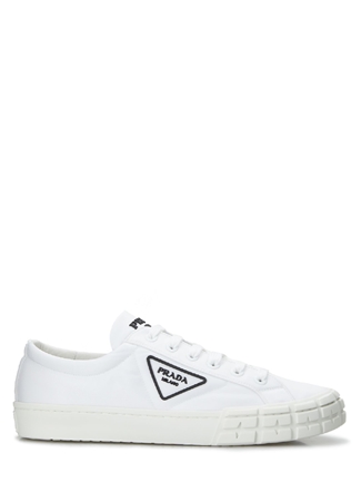 Prada Erkek Beyaz Logo Detaylı Sneaker 6 UK Prada Erkek Beyaz Logo Detaylı Sneaker 6 UK
