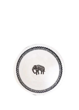 Some Home İstanbul Wild Collection Fil Figürlü 25 Cm Servis Kase Siyah Some Home İstanbul Wild Collection Fil Figürlü 25 Cm Servis Kase Siyah