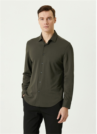 Network Erkek Slim Fit Haki Gömlek 42 EU Network Erkek Slim Fit Haki Gömlek 42 EU