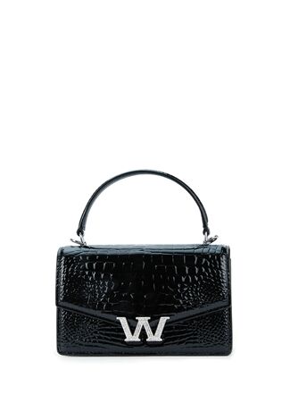 Alexander Wang Kadın Siyah Logo Detaylı Deri Çanta EU