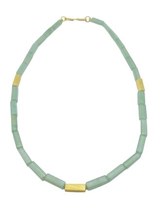 Juliette Kadın Rita Yeşil Boncuklu Altın Rengi Kaplama Kolye EU