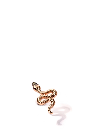 Aida Bergsen Kadın Snake Pırlantalı Altın Rengi Küpe EU Aida Bergsen Kadın Snake Pırlantalı Altın Rengi Küpe EU
