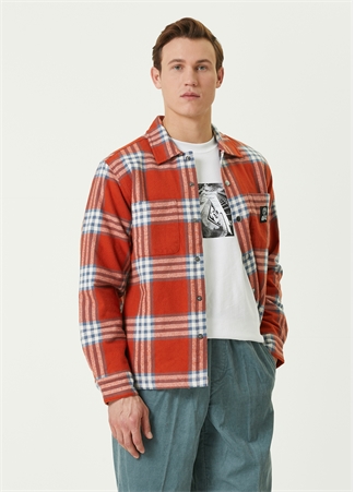 Obey Erkek Kiremit Ekoseli Dış Gömlek S Eu