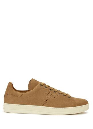 Tom Ford Erkek Kahverengi Deri Sneaker 7 UK