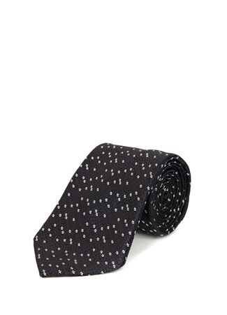 Zegna Erkek Lacivert Mikro Desenli İpek Kravat EU