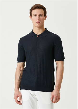 Kiton Erkek Lacivert Polo Yaka Jakarlı Kısa Kollu Triko Gri L EU Kiton Erkek Lacivert Polo Yaka Jakarlı Kısa Kollu Triko Gri L EU