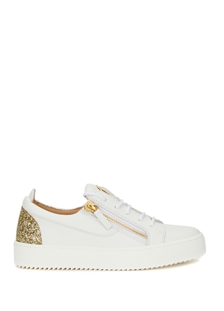 Giuseppe Zanotti Kadın Beyaz Gold Fermuar Detaylı Deri Sneaker 36 EU Giuseppe Zanotti Kadın Beyaz Gold Fermuar Detaylı Deri Sneaker 36 EU
