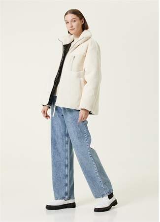 CK Jeans Kadın Relaxed Mavi Yüksek Bel Jean Pantolon 25 EU