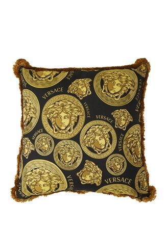 Versace Barocco Medusa Dekoratif Yastık Siyah Versace Barocco Medusa Dekoratif Yastık Siyah