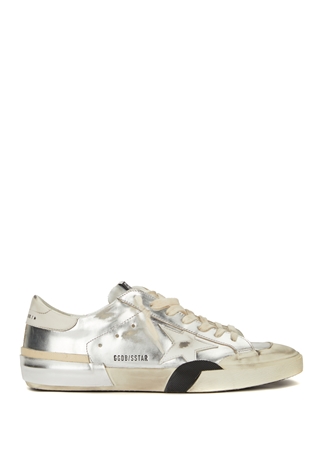 Golden Goose Erkek Super Star Silver Eskitme Dokulu Deri Sneake Gri 40 EU Golden Goose Erkek Super Star Silver Eskitme Dokulu Deri Sneake Gri 40 EU