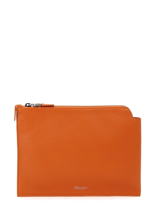Pineider Erkek Turuncu Deri El Portföyü Eu