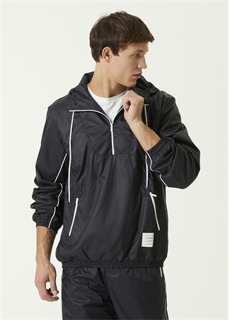 Thom Browne Erkek Lacivert Kapüşonlu Mont 3 US Thom Browne Erkek Lacivert Kapüşonlu Mont 3 US