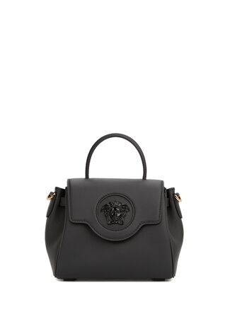 Versace Kadın Siyah Medusa Detaylı Deri Omuz Çantası EU Versace Kadın Siyah Medusa Detaylı Deri Omuz Çantası EU