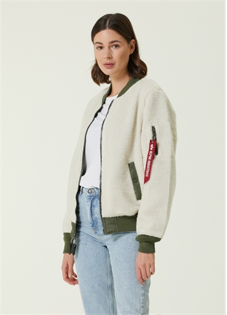Alpha Industries Kadın Ekru Haki Çift Taraflı Dik Yaka Mont Bej XS EU Alpha Industries Kadın Ekru Haki Çift Taraflı Dik Yaka Mont Bej XS EU