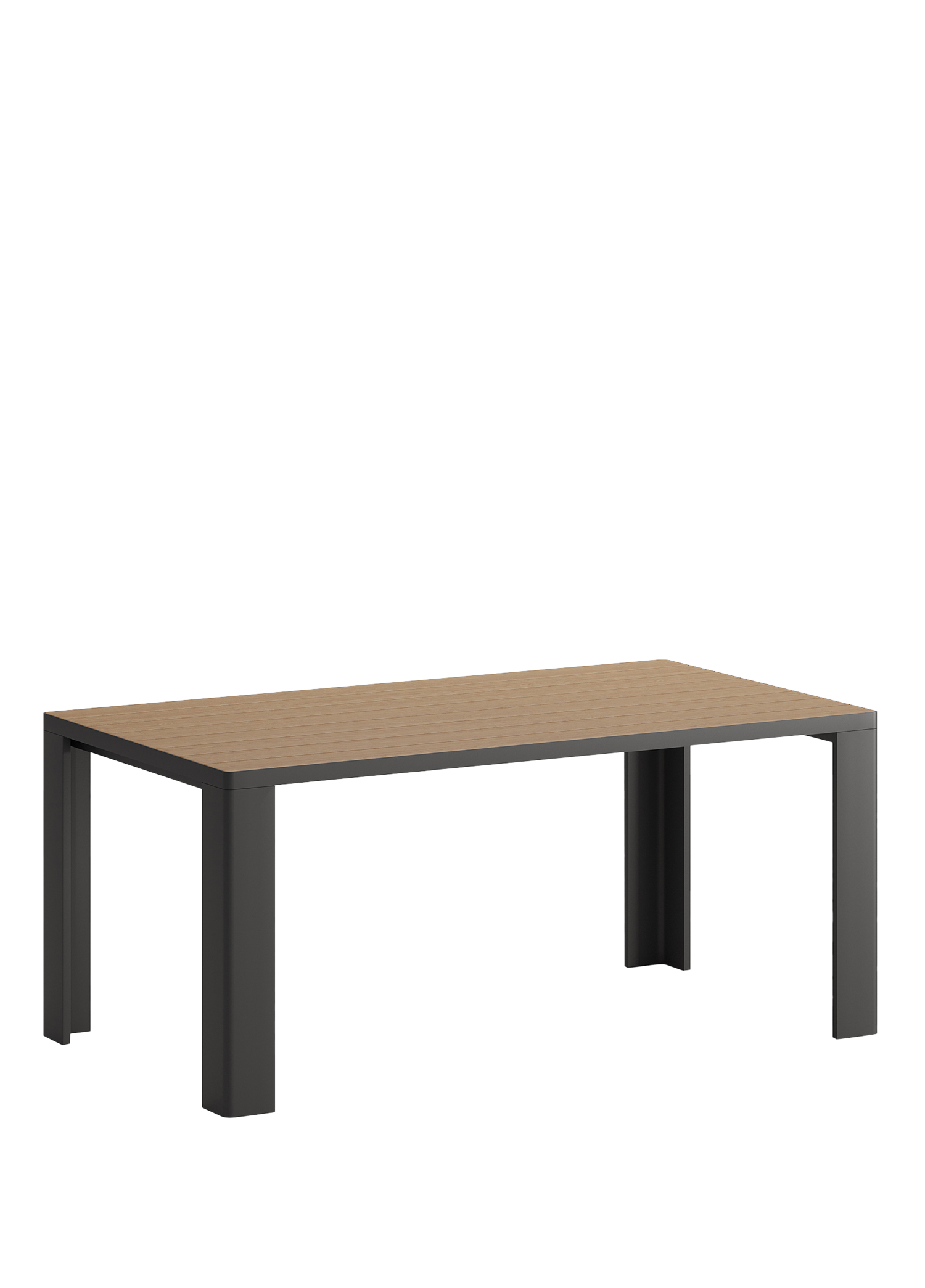 L'unica - Pure Siyah Alüminyum Bahçe Masası - Siyah