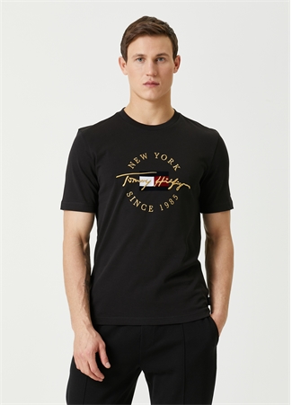 Tommy Hilfiger Erkek Icon Roundall Siyah Logolu Organik Pamuk T-shirt S EU Tommy Hilfiger Erkek Icon Roundall Siyah Logolu Organik Pamuk T-shirt S EU
