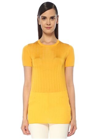 Joseph Kadın Turuncu Çizgi Jakarlı Kısa Kollu Triko S EU