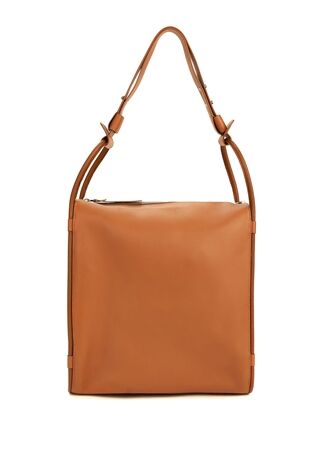 Bonastre Kadın Aro Taba Deri Omuz Çantası Turuncu EU