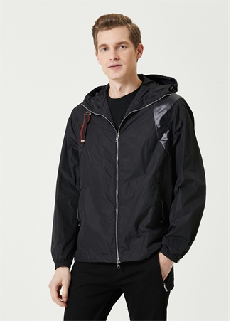Alexander McQueen Erkek Siyah Kapüşonlu Logolu Mont 50 IT Alexander McQueen Erkek Siyah Kapüşonlu Logolu Mont 50 IT