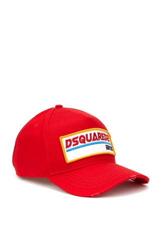 Dsquared2 Erkek Kırmızı Logo Patchli Şapka EU Dsquared2 Erkek Kırmızı Logo Patchli Şapka EU