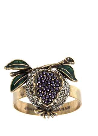 Joanna Buchanan 2li Gold Nar Motifli Peçete Halkası Çok Renkli