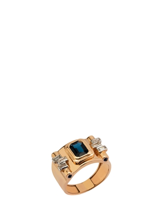 Baguette Kadın Greta Baget Pırlantalı Altın Rengi Yüzük Pembe EU Baguette Kadın Greta Baget Pırlantalı Altın Rengi Yüzük Pembe EU