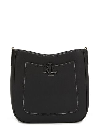 Lauren Ralph Kadın Cameryn Siyah Deri Omuz Çantası EU