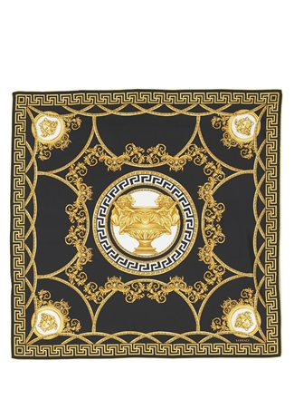 Versace Kadın La Coupe des Dieux Siyah İpek Eşarp EU Versace Kadın La Coupe des Dieux Siyah İpek Eşarp EU