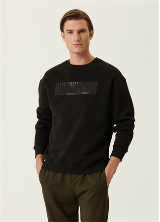 Network Erkek Comfort Fit Siyah Baskılı Sweatshirt XS EU Network Erkek Comfort Fit Siyah Baskılı Sweatshirt XS EU