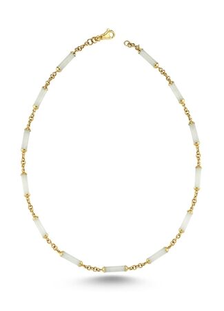 Crush Kadın Zincir Detaylı Altın Rengi Kolye EU