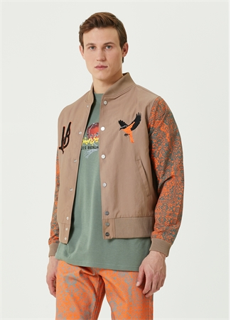 Les Benjamins Erkek Bej Kolları Logo Desenli Figür Nakışlı Mont Yeşil S Eu Les Benjamins Erkek Bej Kolları Logo Desenli Figür Nakışlı Mont Yeşil S Eu