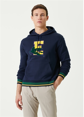 Etro Erkek Lacivert Kapüşonlu Logolu Sweatshirt S EU Etro Erkek Lacivert Kapüşonlu Logolu Sweatshirt S EU