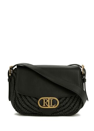 Lauren Ralph Kadın Siyah Hasır El Çantası EU