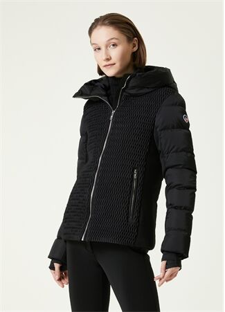Fusalp Kadın Roxane Siyah Kapüşonlu Puff Mont 36 IT