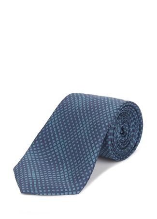 Pal Zileri Erkek Lacivert Mikro Desenli İpek Kravat EU