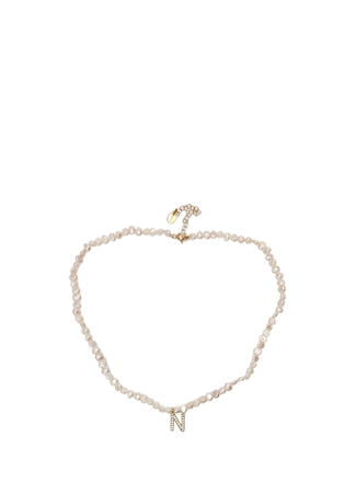 Linya Jewellery Kadın Mono Kum İncili N Harf Detaylı Gümüş Rengi Kolye Altın EU Linya Jewellery Kadın Mono Kum İncili N Harf Detaylı Gümüş Rengi Kolye Altın EU