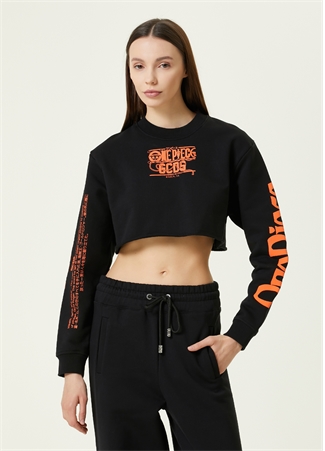 Gcds Kadın Siyah Bisiklet Yaka Baskılı Crop Sweatshirt Xs Eu Gcds Kadın Siyah Bisiklet Yaka Baskılı Crop Sweatshirt Xs Eu
