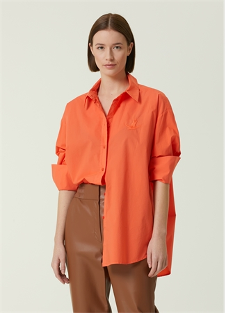 Beymen Club Kadın Mercan Kuş Logolu Poplin Gömlek Kırmızı XS Beymen Club Kadın Mercan Kuş Logolu Poplin Gömlek Kırmızı XS