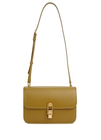 Kadın Le Carre Yeşil Deri Omuz Çantası EU