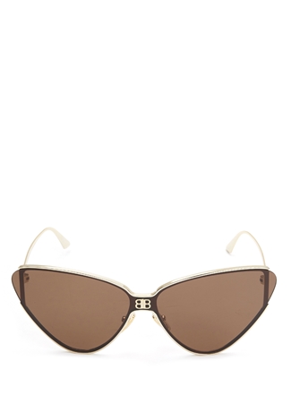Balenciaga Kadın Rose Gold Cat-eye Formlu Güneş Gözlüğü Kahverengi Eu Balenciaga Kadın Rose Gold Cat-eye Formlu Güneş Gözlüğü Kahverengi Eu