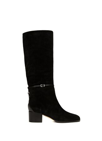 Sergio Rossi Kadın Siyah Süet Çizme 38 EU
