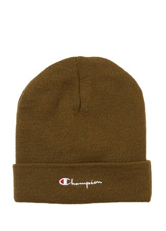 Champion Kadın Haki Logo Jakarlı Bere Yeşil EU