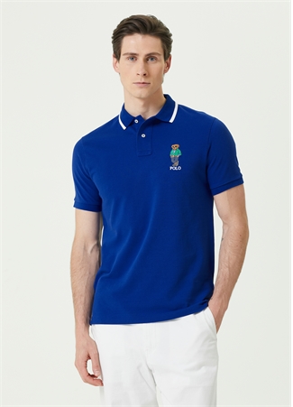 Polo Ralph Lauren Erkek Saks Yaka Ayıcık Nakışlı T-shirt Mavi S Eu Polo Ralph Lauren Erkek Saks Yaka Ayıcık Nakışlı T-shirt Mavi S Eu