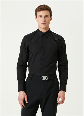 Givenchy Erkek Siyah Askı Detaylı Poplin Gömlek 39 IT Givenchy Erkek Siyah Askı Detaylı Poplin Gömlek 39 IT